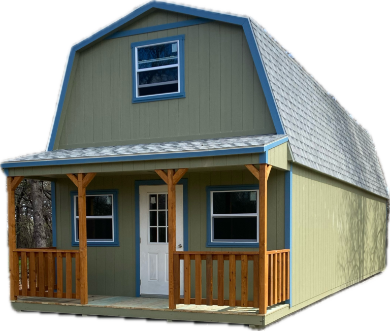 2 Story Gambrel Style Cabin – Storage Sheds, Tiny homes, Rent to Own ...